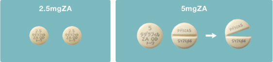 タダラフィルOD錠2.5mgZA/5mgZA「トーワ」| 製品情報 | 東和薬品医療関係者向けサイト